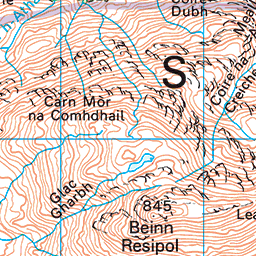 Beinn Resipol from Resipole campsite - Route Map