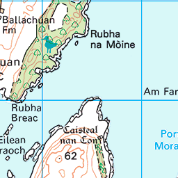 Cuan coast and moor circuit, near Ellenabeich, Isle of Seil - Route Map