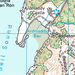 Cuan coast and moor circuit, near Ellenabeich, Isle of Seil - Route Map