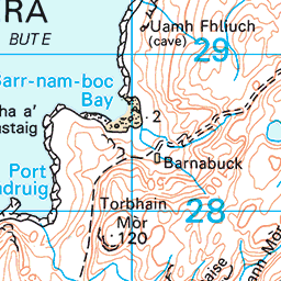 Gylen Castle circuit, Isle of Kerrera - Route Map