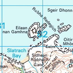 Gylen Castle circuit, Isle of Kerrera - Route Map