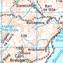 Gylen Castle circuit, Isle of Kerrera - Route Map