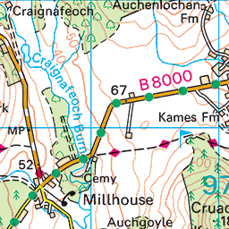 Kilmichael archeology walk, Glecknabrae - Route Map