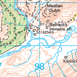 Sgùrr Mhurlagain and Fraoch Bheinn, Loch Arkaig - Route Map