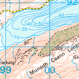 Sgùrr Mhurlagain and Fraoch Bheinn, Loch Arkaig - Route Map