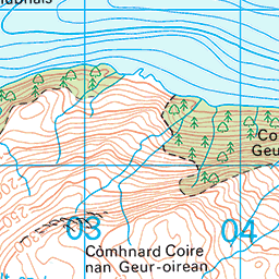Sgùrr Mhurlagain and Fraoch Bheinn, Loch Arkaig - Route Map