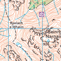 Ben Vane, from Inveruglas - Route Map