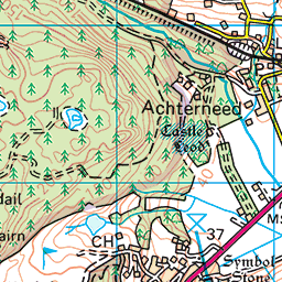 Knockfarrel from Strathpeffer - Route Map