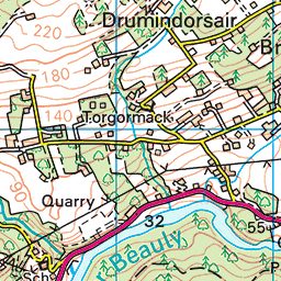 River Beauly and Lovat Bridge circuit - Route Map