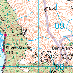 Lendrick Hill, near Brig o' Turk. - Route Map