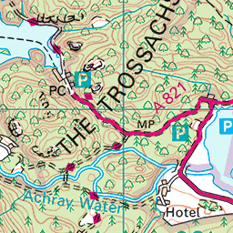 Ben Venue from Loch Achray - Route Map