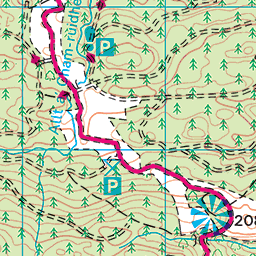 Ben Venue from Loch Achray - Route Map