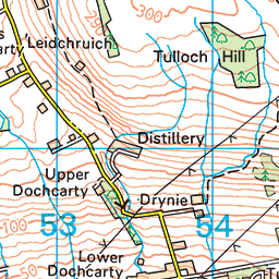 Knockfarrel from Dingwall - Route Map