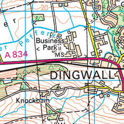 Knockfarrel from Dingwall - Route Map