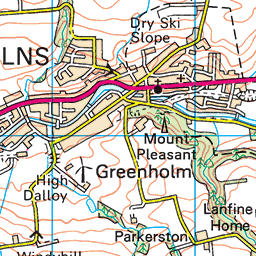 Dyke walk, Darvel - Route Map