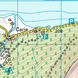 Loch Rannoch Forest walk - Route Map