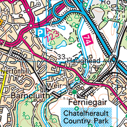 Chatelherault Country Park, near Hamilton - Route Map