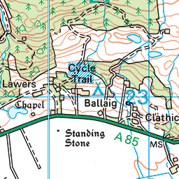 Bogton Braes circuit, Comrie - Route Map