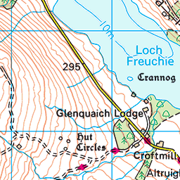 Loch Freuchie circuit, Amulree - Route Map