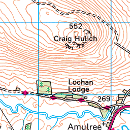Loch Freuchie circuit, Amulree - Route Map