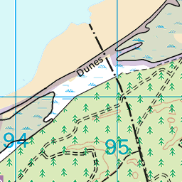 Culbin Forest and the Gut, near Forres - Route Map