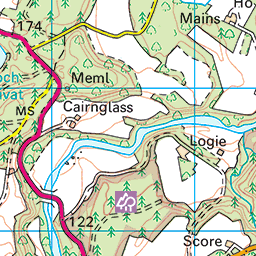 Divie Gorge circuit, from Logie Steading - Route Map
