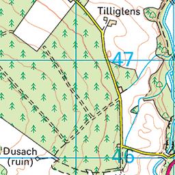 Divie Gorge circuit, from Logie Steading - Route Map