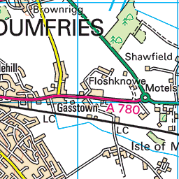 Burns walk circular, Dumfries - Route Map