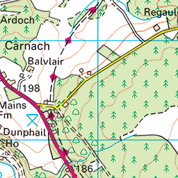 Divie Gorge circuit, from Logie Steading - Route Map