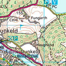 Inver Walk and Pine Cone Point, Dunkeld - Route Map