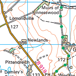 Bishop Hill circular from Scotlandwell - Route Map