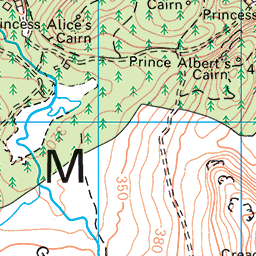 The Balmoral Cairns, Balmoral, Crathie - Route Map