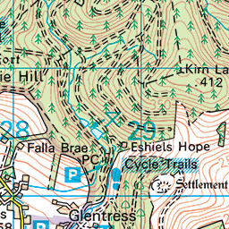 Glentress circuit from Peebles - Route Map
