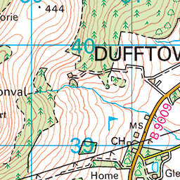 Giant's Chair walk, Dufftown - Route Map