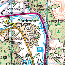 Glentress circuit from Peebles - Route Map