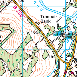 Minch Moor circuit from Traquair - Route Map