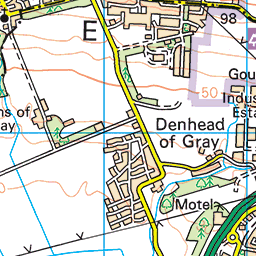 Camperdown, Templeton and Clatto, Dundee - Route Map