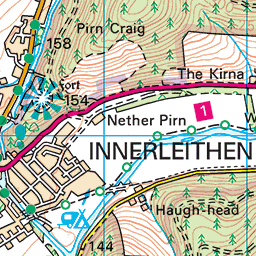 Leithen Water circuit, Innerleithen - Route Map