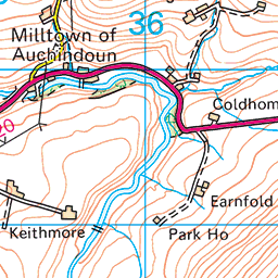 Giant's Chair walk, Dufftown - Route Map