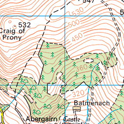 Seven Bridges and Knock Castle, Ballater - Route Map