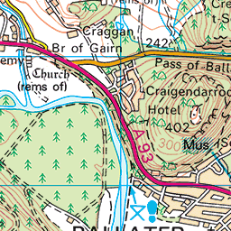 River Dee and Cambus o'May circuit, Ballater - Route Map