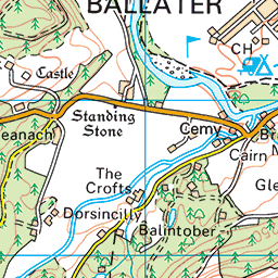 River Dee and Cambus o'May circuit, Ballater - Route Map