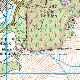 Seven Bridges and Knock Castle, Ballater - Route Map