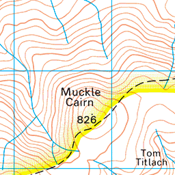 Loch Lee and waterfalls circuit, Glen Esk - Route Map