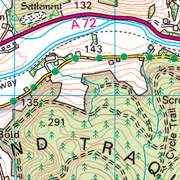Leithen Water circuit, Innerleithen - Route Map