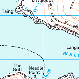 Hunda island from Burray village - Route Map
