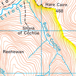 Loch Lee and waterfalls circuit, Glen Esk - Route Map