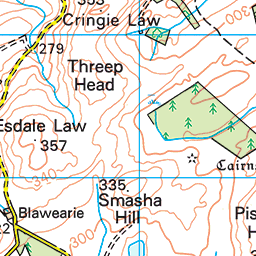Heip Hill and the Teviot, Hawick - Route Map