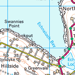 Hunda island from Burray village - Route Map