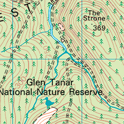 Glen Tanar pinewood, near Aboyne - Route Map